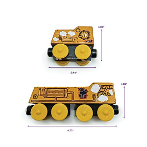 Zany Trains Series 1 - Wooden Train Set with Cargo - Compatible with All Wooden Train Sets - Wooden Train Cars (The Pesky Pests)