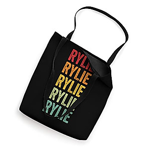 Rylie Rainbow Repetition of Rylie Name Text Tote Bag