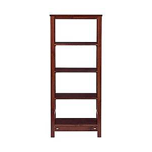 Linon Home Dcor Linon Titan, Antique Tobacco Bookcase, 24.57"w x 12.2"d x 54.45"h,