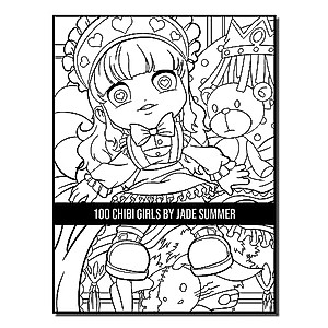100 Chibi Girls: An Adult Coloring Book Collection with Cute Girls, Fantasy, Horror, Christmas, and More!