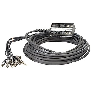 Pro Co SMA0804FBQ-25 StageMaster 8x4 Stage Snake with 1/4 Inches Returns - 25 Feet