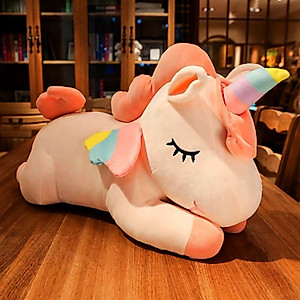 YUCHNG Pink Unicorn Plush Toy Unicorn Stuffed Animal Soft Plush Pillow 11 Inch, Plush Unicorn Birthday Gift Soft Plush Toy, Gift for Children, Friends