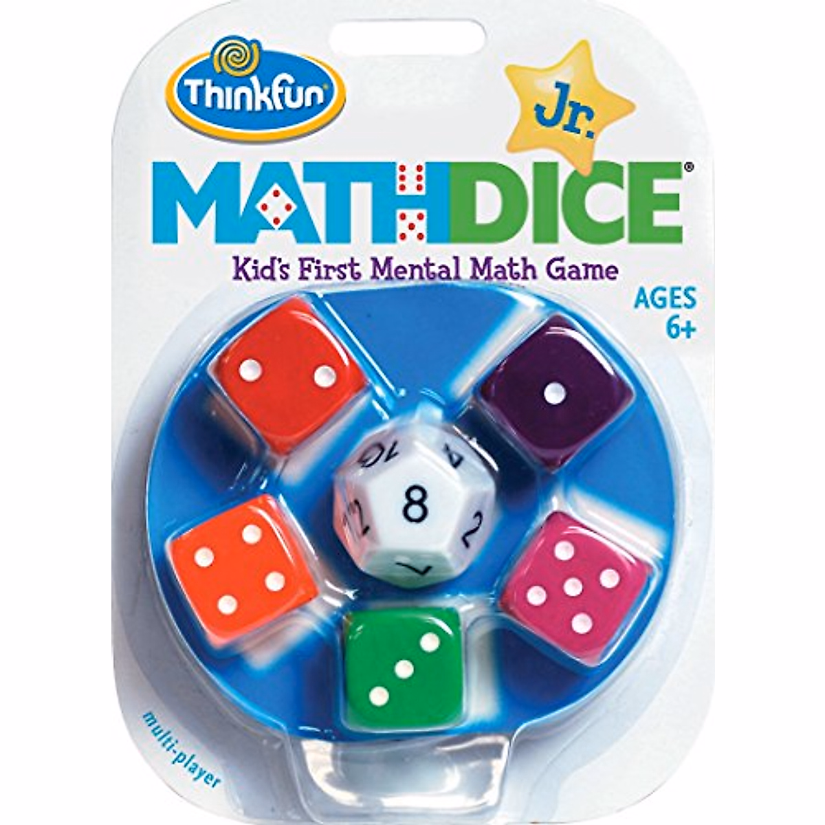 Think Fun Math Dice Junior Game for Boys and Girls Age 6 and Up - Teachers Favorite and Toy of the Year Nominee