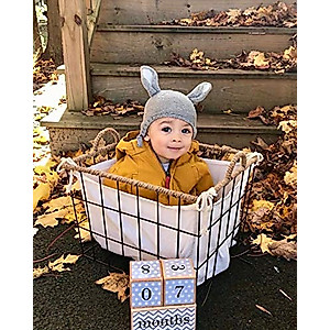 Solid Wood Milestone Age Blocks in Blue. Baby Age Photo Blocks and Photo Props…