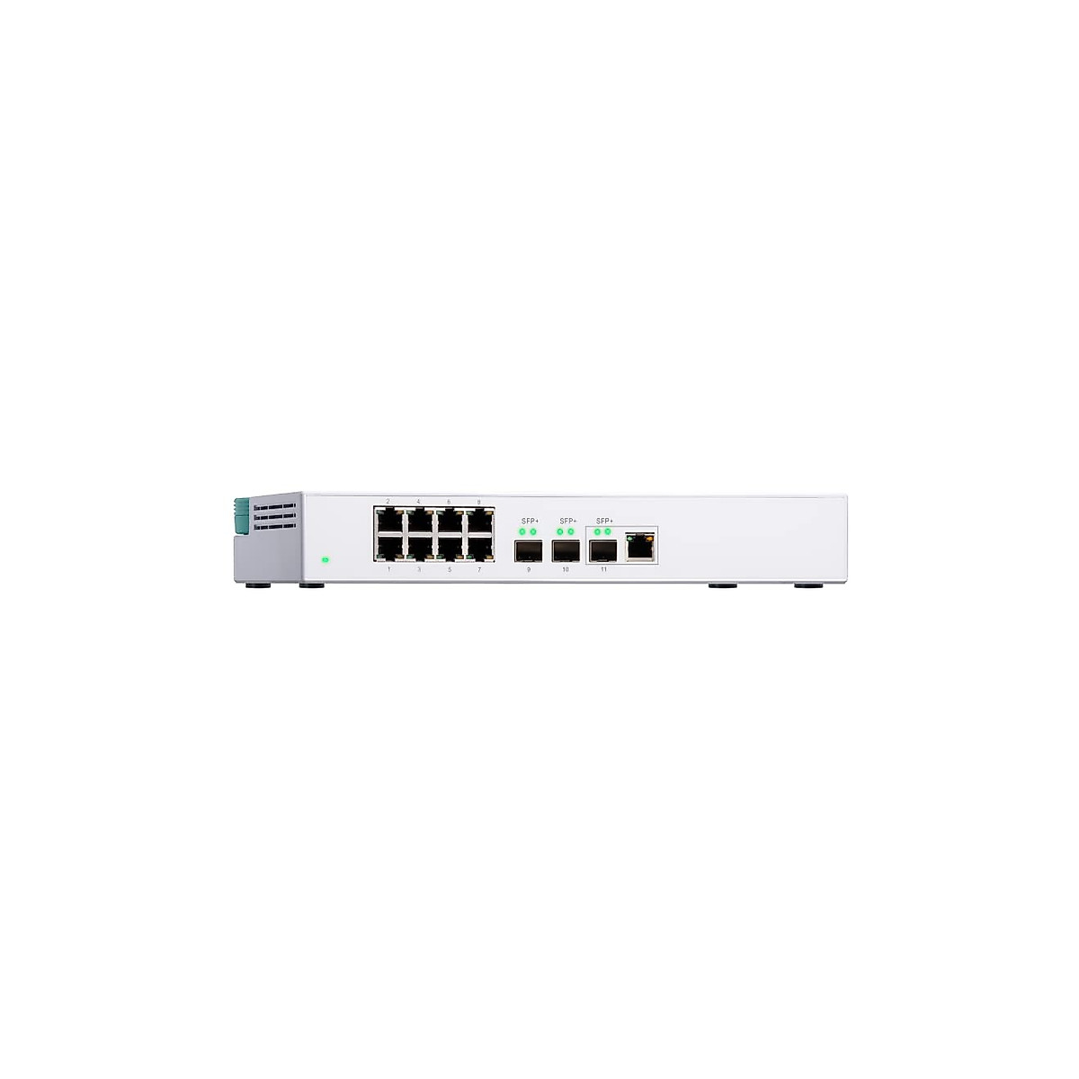 QNAP QSW-308-1C 10GbE Switch, with 3-Port 10G SFP+ (One 10GbE SFP+/RJ45 Combo Port) and 8-Port Gigabit Unmanaged Switch
