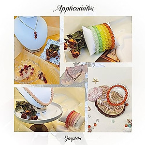 Gaspletu 1200PCS Glass Beads for Jewelry Making, 24 Colors 8mm Crystal Beads Bracelets Making Kit, 2 Box Round Beads Suitable for Beginners