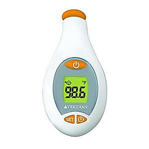 Veridian Healthcare Temple & Underarm Thermometer | Infrared Measurements | Fast 4-Second Readout | Fever Alert | Backlit Display | Programmable Timer | 1-Year Warranty
