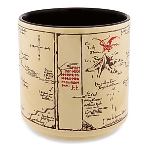 Silver Buffalo The Hobbit The Shire Map Ceramic Mug | Coffee Cup For Espresso, Tea, Cocoa | Holds 13 Ounces
