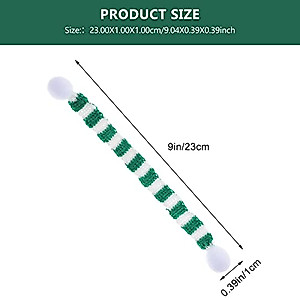 LUOZZY 18Pcs Mini Doll Scarf St. Patrick's Day Mini Scarf Knitted Santa Scarf for Wine Bottle St. Patrick's Day Party Supplies (Green White, 1 * 23cm)