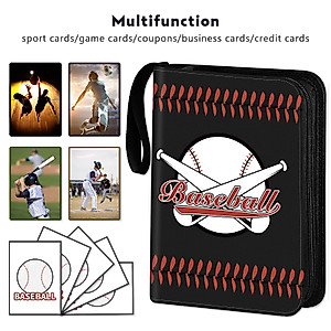 ANNOR Baseball Card Binder, 9-Pocket Trading Card Binder, Fits 720 Cards with 40 Removable Sleeves, 3 Ring Album for Card Collection Storage Christmas Gift for Child