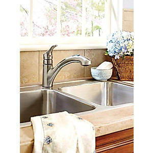Moen, Spot Resist Stainless CA87316SRS Pullout Spray Faucet from the Renzo Collection, Size