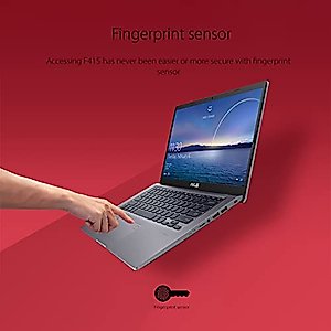 ASUS VivoBook 14 Laptop Computer, 14" IPS FHD Display, Intel Core i3-1115G4 Processor, 4GB DDR4, 128GB PCIe SSD, Fingerprint Reader, Windows 11 Home in S Mode, Slate Grey, F415EA-AS31