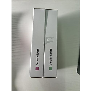 S.ROKE TTAN Portable Ceramic Paring Knife - 2.5 Inches Sharp Blade, Small Folding Knife, Cutter Peeler 2 in 1, Mini Cute Portable Fruit Knife for Travel, Camping (Pink + Green)