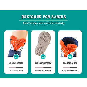 Baby Shoes Toddler Boys Girls First Walking Socks Shoes Non-Skid Slipper Indoor Floor Sneakers for Unisex Newborn Infants(Blue, Small)