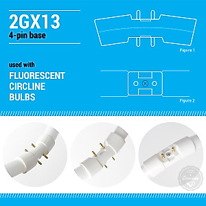 KOR (Pack of 2) FC40T5/-12 T5 Flurescent Circline - 40 Watt - 2GX13 Base - (FC12T5) (3500K - (Neutral White))