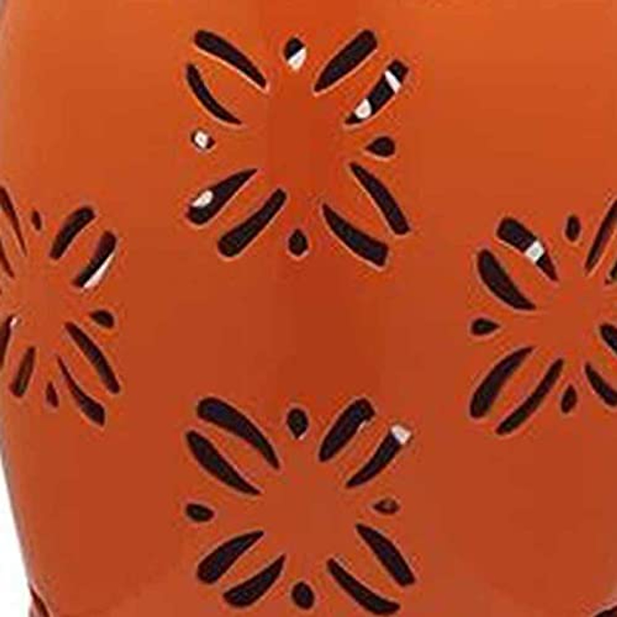 XARONF Butterfly Color Glaze Hollow Ceramic Drum Stool, Garden Round Stool, Porcelain Stool for Shoe Changing Stool, Dressing Chair and Bathroom Stool. (Color : White)