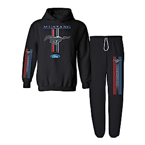Lucky Ride FORD MUSTANG SWEATSHIRT AND SWEATPANTS SET (LARGE)