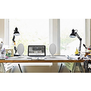 KEF EGG Versatile Desktop Speaker System - Gloss White (Pair)