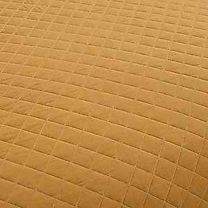 Lush Decor Ava Diamond Oversized 3 Piece Cotton Quilt Set, Mustard, King