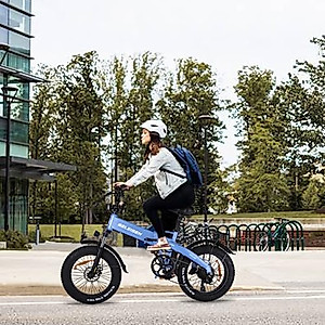 GELEISEN Electric Bike for Adults, Peak 1000W Folding Ebikes, 48V 13Ah Removable Battery Up to 54 Miles, 28Mph MAX Speed, 20" x4.0 Fat Tire Electric Bicycle w/ 7 Speed Gear for Commute Beach Mountain