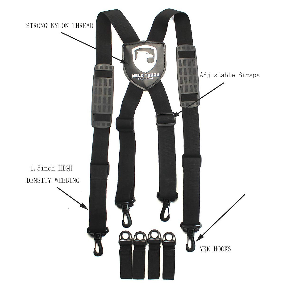 MELOTOUGH Tactical suspenders Police Duty Belt Harness for Battle Belt Law Enforcement Police Duty Belt Suspenders