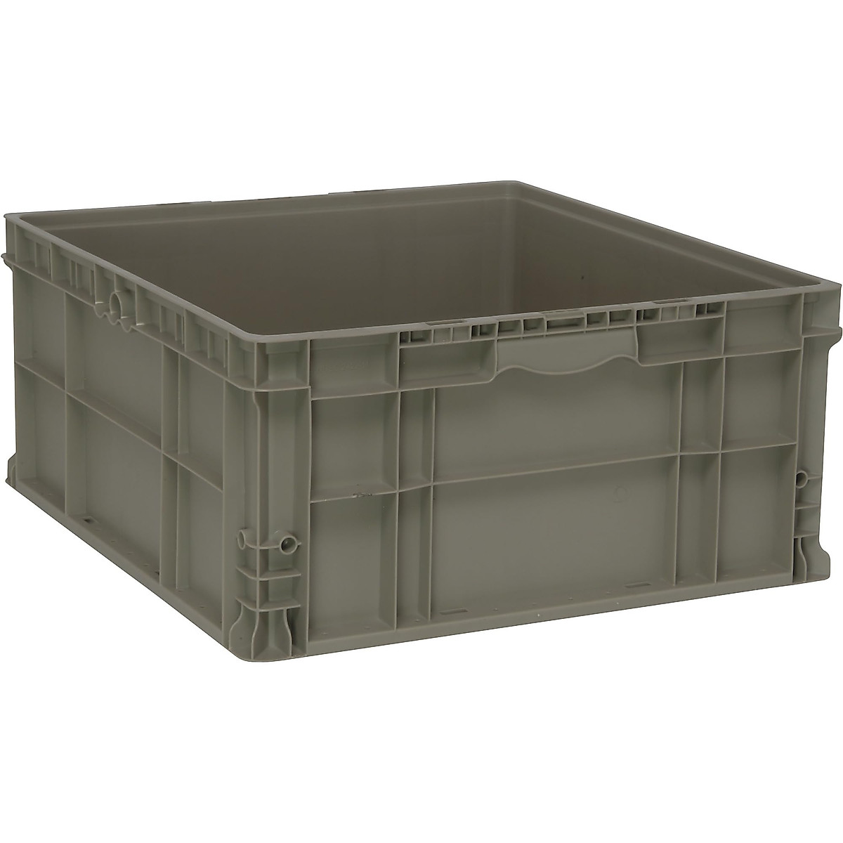 Quantum RSO2422-11 Straight-Wall Stacking Container, 24" x 22.5" x 11",Gray