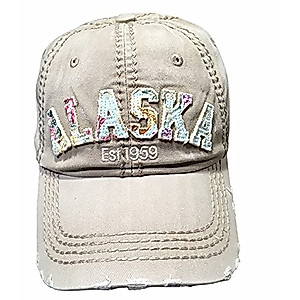 Robin Ruth Quality Floral Alaska Ball Cap Hat Tan
