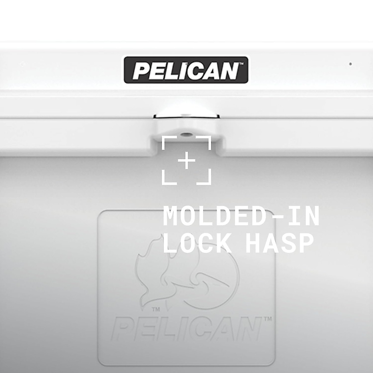 Pelican 95QT Elite Cooler (White) | 72 Can Capacity with Ice | 10+ Day Ice Retention | Rubberized Grip Handles | Guaranteed for Life