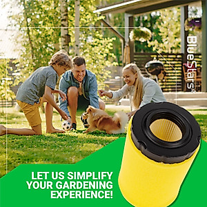 BlueStars 796031 Air Filter with 797704 Foam Pre-cleaner - For BS 992376 590825 591334 594201 John Deere MIU14395 D100 Husqvarna YTH24V48 YTH22V46 Lawn Tractor Lawn Mower Air Cleaner Element (4 packs)