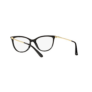 Vogue Eyewear Women's VO5239 Cat Eye Prescription Eyeglass Frames, Black/Demo Lens, 52 mm