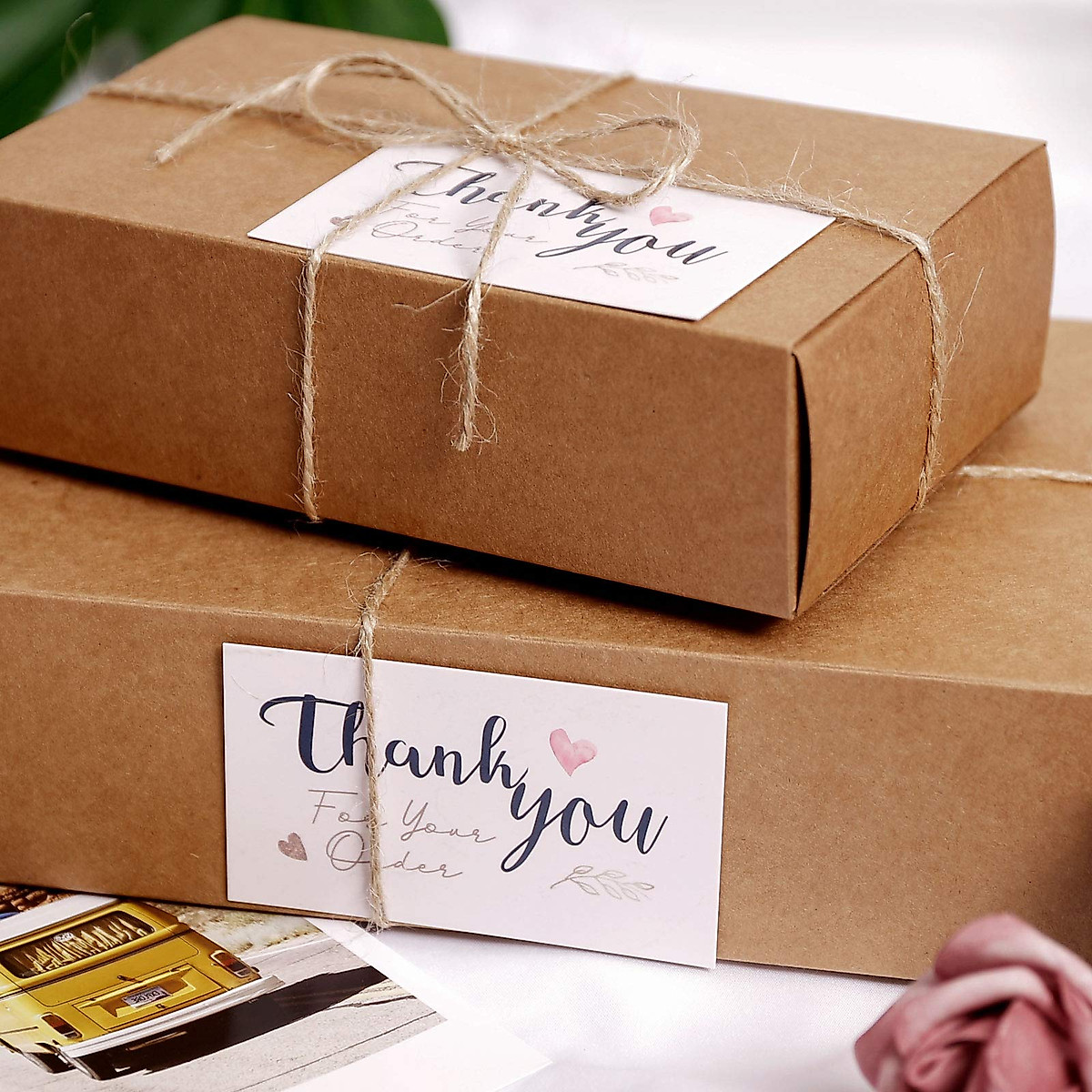 120 Thank You For Your Order Cards (3.5 x 2 Inches), Modern Simple Design Customer Appreciation Note for Small Business Owner, Online, Retail Store, Handmade Goods, Package Inserts (Pattern2)