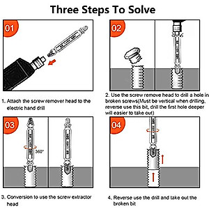 Stocking Stuffers for Men, Upgraded Damaged & Stripped Screw Extractor Kit Set, Cool Gadgets Gifts for Men and Women, A HassleFree Broken Bolt Extractor and Screw Remover Set, Drill Bit Tools