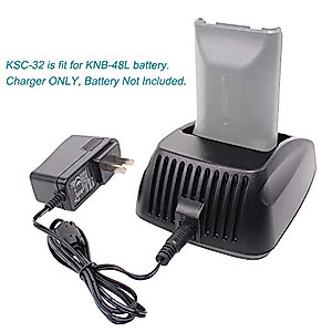 KSC-32 Charger Compatible for Kenwood Radio TH-D72A TK-2180 TK-3180 TK-5210 TK-5310 NX-5200 NX-5300 NX-5400 NX-410 NX-411 Compatiable Battery KNB-48L/32N/33L/43L/47L/31A/50NC/54N