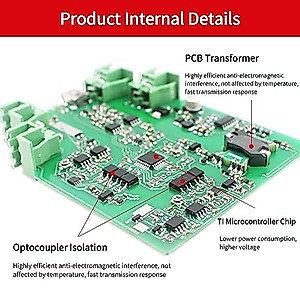 DC Conditioner, DC 24V DC Current Isolator Transmitter 4-20mA PLC Detect Conditioner(1 in 2 Out, 4-20mA to 4-20mA)