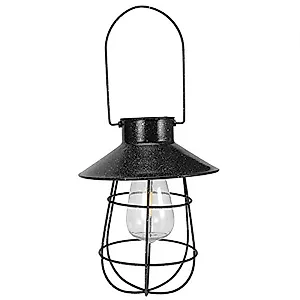 Iron Art Hollow Solar Hanging Light, Durable Outdoor Hanging Lamp, Solar Powered Weatherproof Waterproof for Home Decoration Gardens, Courtyards, Porches