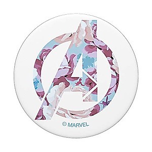 Marvel Avengers Floral Logo with Super Heroes PopSockets PopGrip: Swappable Grip for Phones & Tablets