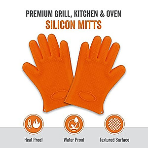 Yukon Glory Stainless Steel Grill Pan & BBQ Glove Set, Perfect for Veggies, Fish or Meat