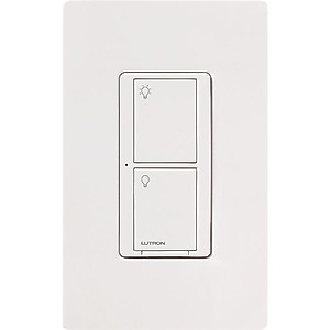 Lutron Caséta Wireless Smart Lighting Switch for All Bulb Types or Fans | PD-6ANS-WH | White