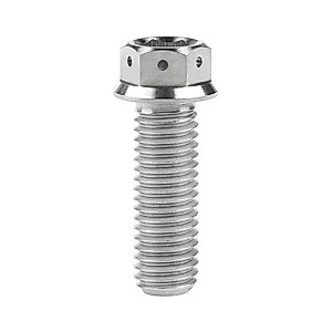 Wanyifa Titanium Flange Hex Head Bolt M8 15 20 25 30 35 40 45 50 55 60mm Screws Pack of 4 (M8x30mm, Silver)