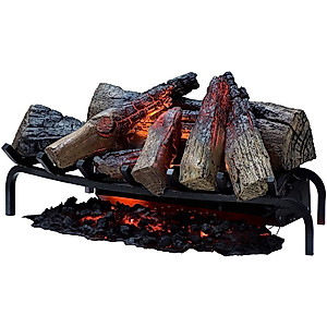 DIMPLEX DLGM29 Opti-Myst Open Hearth Fireplace Insert with Faux Logs Bed, Alabaster