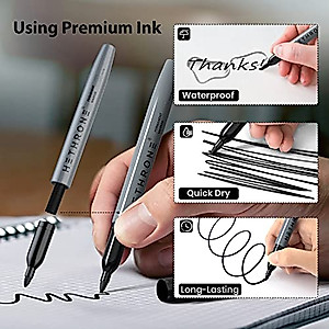 Hethrone Permanent Markers, 72 Pack Black Markers Set for Home, School and Office