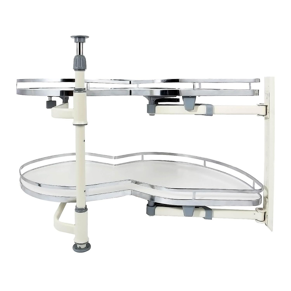 SIPELQDE Swing Right Blind Corner Cabinet Pull out for 36 Inch,Soft Close Corner Cabinet Organizer,2 Tiers Tray Adjustable Height Corner Cabinet Lazy Susan