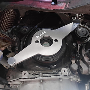 Vibration Damper Holding Tool Crankshaft Pulley Removal Shock Absorber Compatible with Audi Skoda VW 1.8 2.0 4V TFSi EA888 Vibration Damper Assembly 4 Cylinder Replace T10531