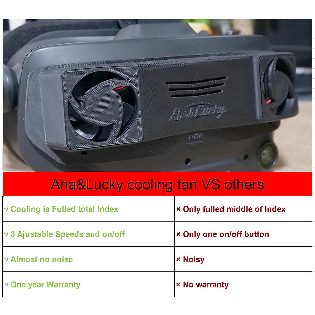 Cooling,Radiator fan for Valve Index-Extend the life of Valve Index-Designed and 3D Printed VR games headset with USB