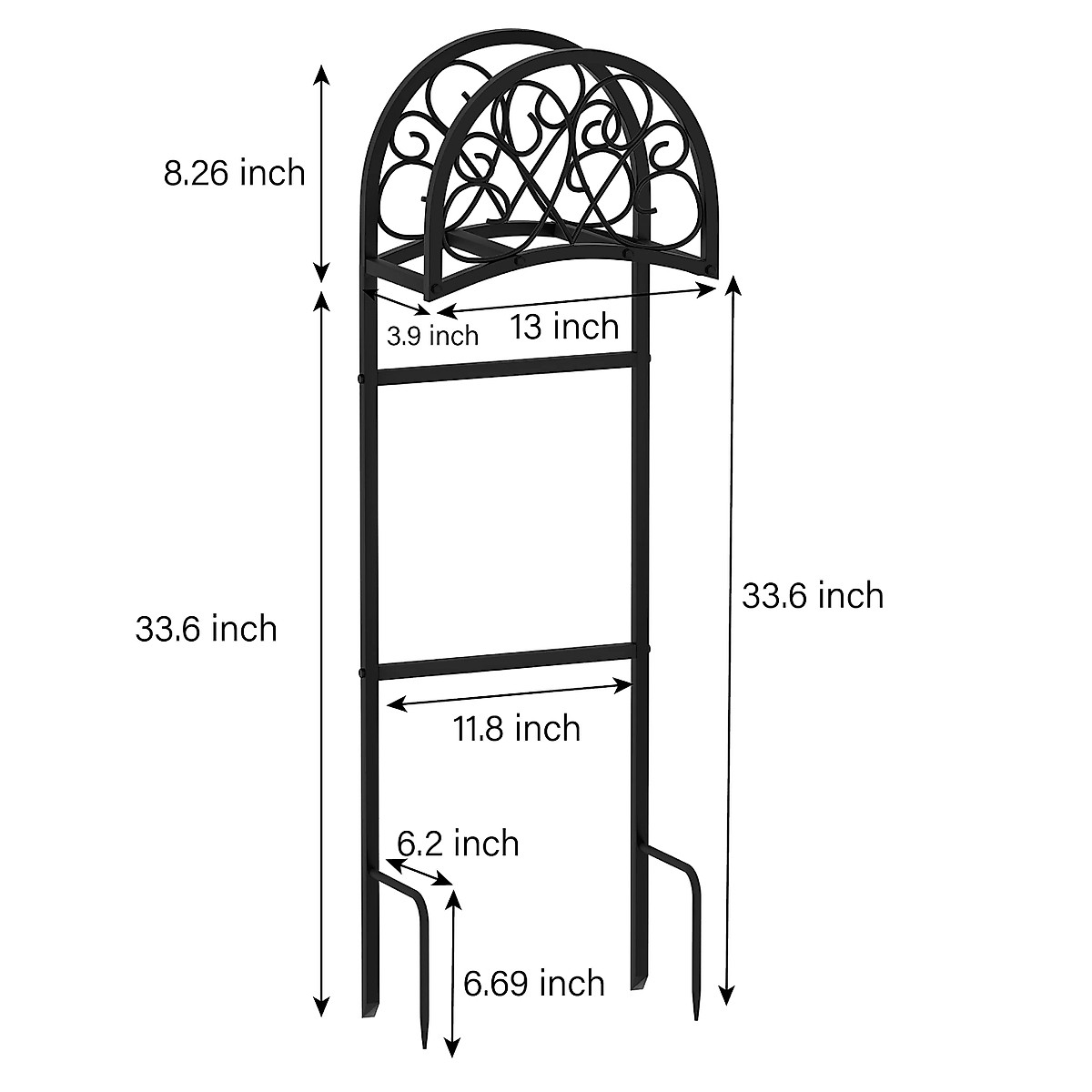 Dosker Heavy Duty Garden Hose Reel Storage Rack - Metal Standing Hose Holder for Expandable, Pocket, Magic, Flexible Hoses in Backyard