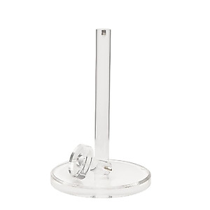 Acrylic Paper Towel Holder, Modern Kitchen Decor Paper Towel Dispenser 13.5" Tall Standing Countertop Paper Towel Holders for Kitchen Organization, Bathroom, Laundry Room, Pool House Made in USA