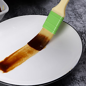 UOUYOO Set of 4 Pastry Brushes (1 Inch, 1 1/2 Inch) Basting Oil Brush to spread butter, oil, or egg wash on bread and pastries, or to apply sauces when grilling and barbecuing