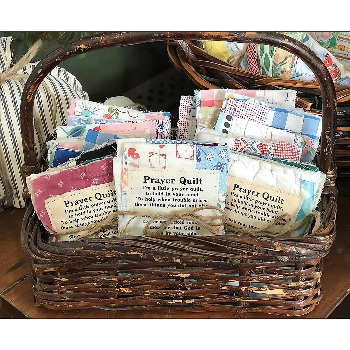 Handmade Pocket Prayer Quilt with Cross - Comfort Gift