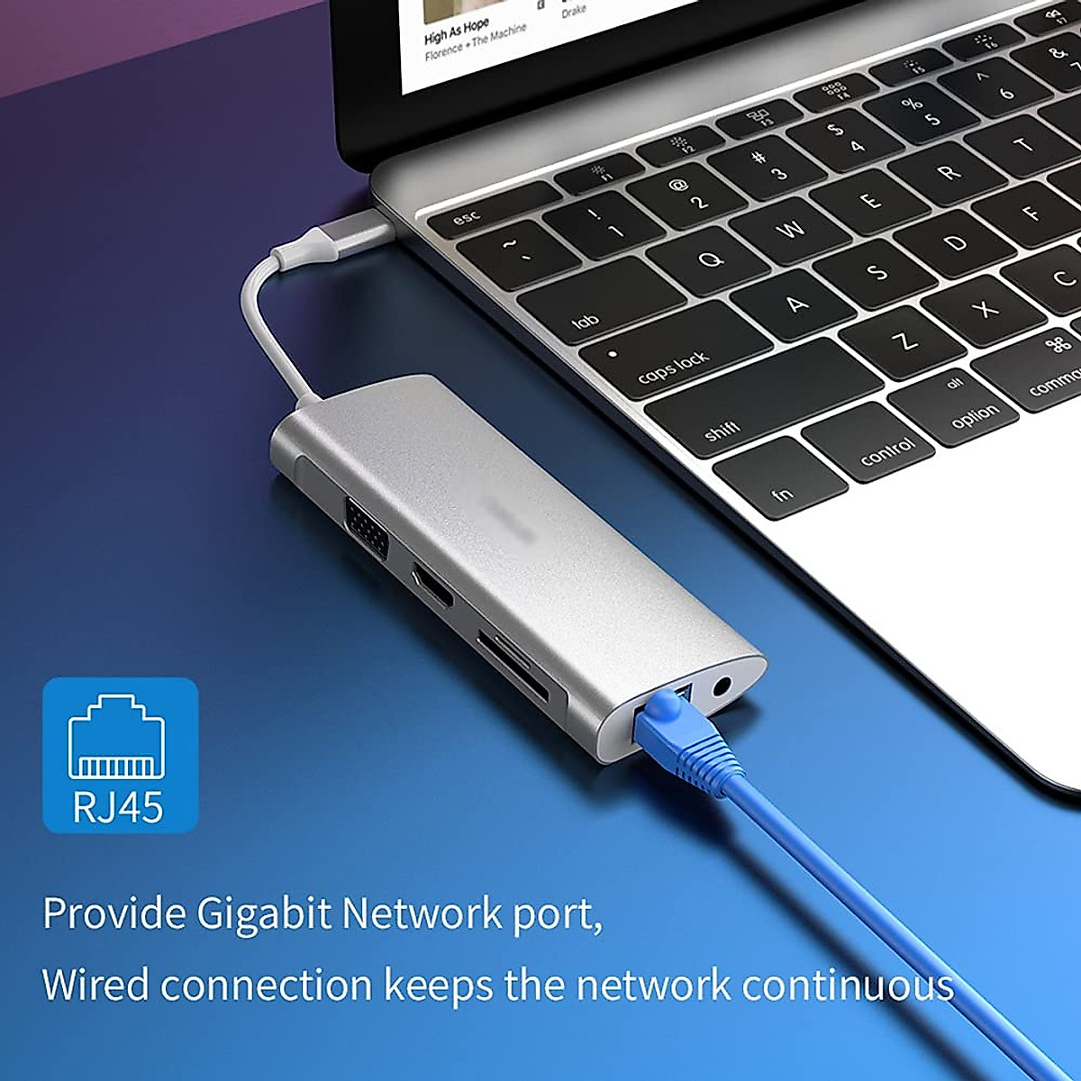 Port Expander USB C Hub 11 in 1 with HDMI, VGA, Ethernet, SD/TF Card Reader, 3 USB 3.0 Ports, USB 2.0 Ports, 3.5mm Audio, PD 86W USB Splitter