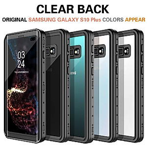 GOLDJU Samsung Galaxy S10 Plus Waterproof Case,S10 Plus Built in Screen Protector 360° Full Body Protective Shockproof Dirtproof Sandproof IP68 Underwater 6.4